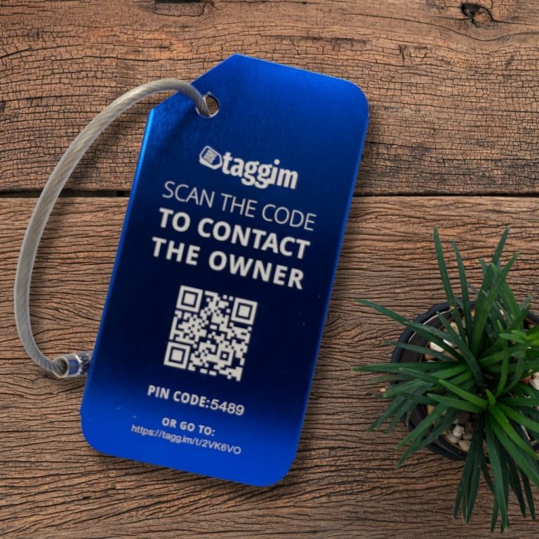Lost Luggage Metal QR Tags for Easy Identification | Taggim